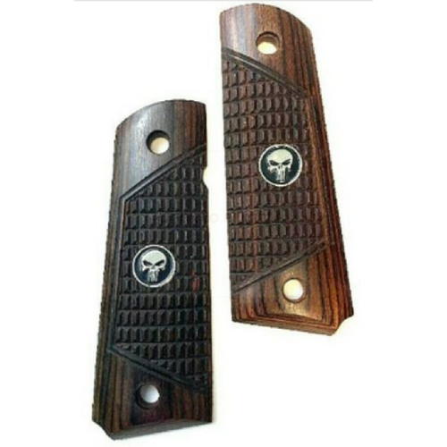 1911 Full-size Rosewood w/ Outback Pattern grips with Black Punisher ...