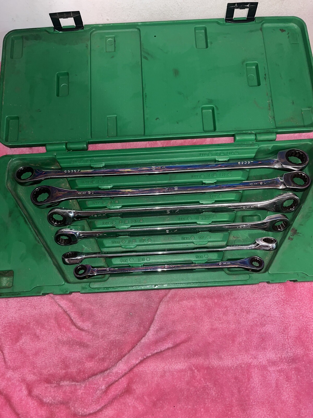 S K Hand Tools SKT89350 6 Piece Metric Double Box XXL Spline G-Pro ...