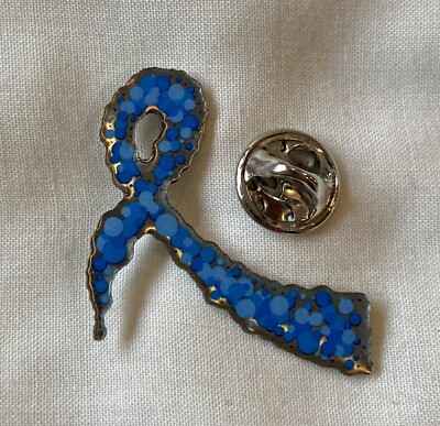 NEW Trisomy 18 / Edwards Syndrome Awareness ribbon blue badge / brooch ...