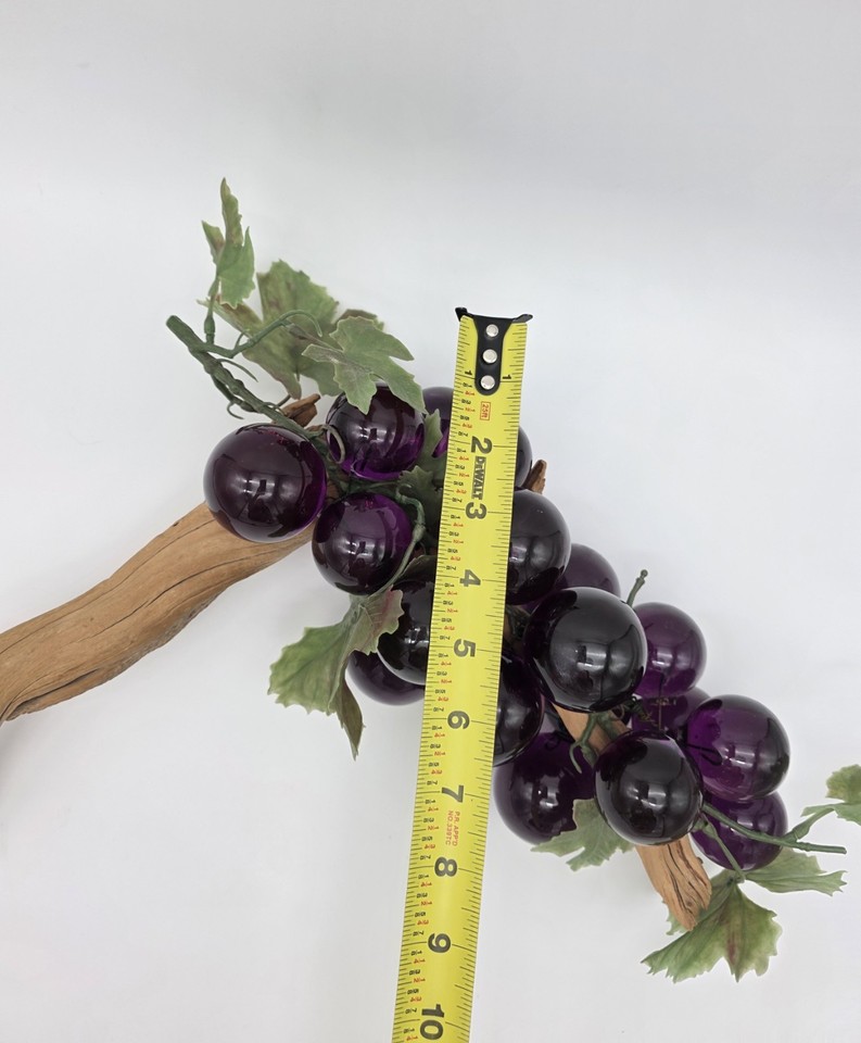 Lucite Grapes Vintage 1960 MCM Driftwood Purple Bunch Cluster Great ...