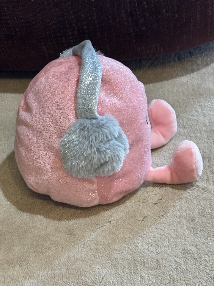 NEW, GIGGLESCAPE 7" PINK GUMDROP WITH EAR MUFFS PLUSH | eBay