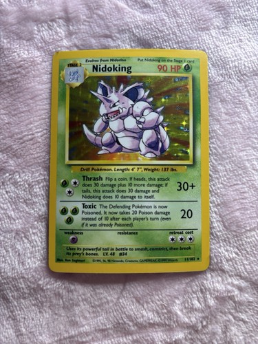 Pokémon TCG Nidoking Base Set 11/102 Holo 1999-2000 Base Set Copyright ...
