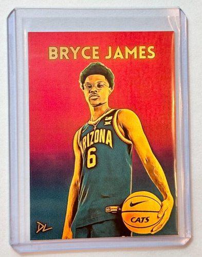 Bryce James Gold Plated Artist Signed "Arizona Wildcats" Trading Card 1 ...