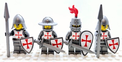 Castle Templar Order Red Cross Knights made with real LEGO® Minifigure ...