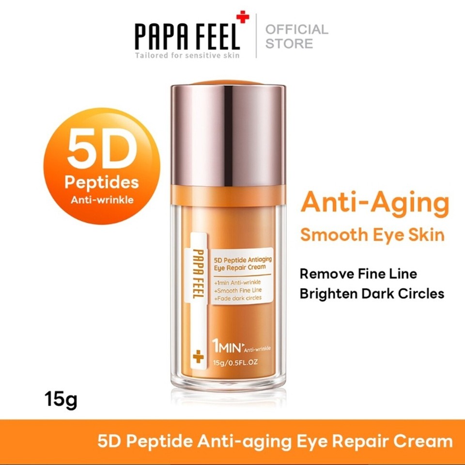 PAPA FEEL 5D Peptides Anti Aging Repair Eye Cream 15g Skin Renewing Eye ...