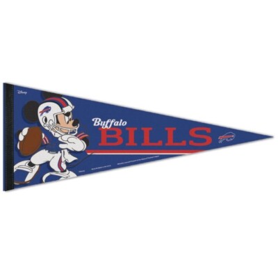 BUFFALO BILLS MICKEY MOUSE DISNEY PREMIUM QUALITY PENNANT 12"X30 ...