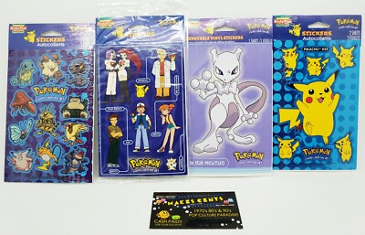 Lot of 4 - 1990s - NEW Sealed Vintage Pokemon Sticker Packs | eBay