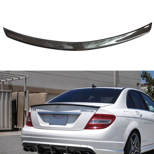 Real Carbon Fiber Rear Trunk Boot Spoiler Wing For Benz W204 C-Class ...