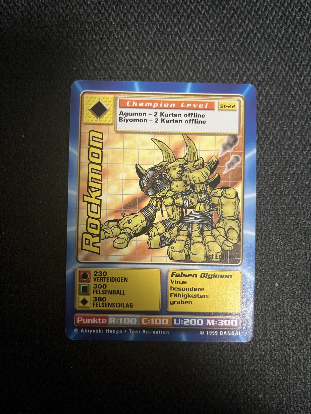 Rockmon ST-22S 1999 Digimon TCG Bandai Rare | eBay.de