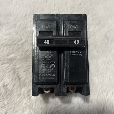 Cutler-Hammer BR240 2P 40A 240V Circuit Breaker | eBay