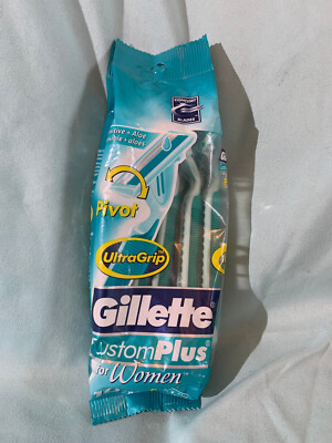 Gillette Custom Plus Pivot Razors Shavers Ultra Grip Sensitive (pack of ...