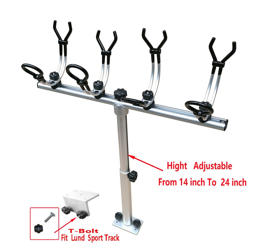 Brocraft Crappie Rod Holder System For 45 Degree Lund Sport Track | eBay