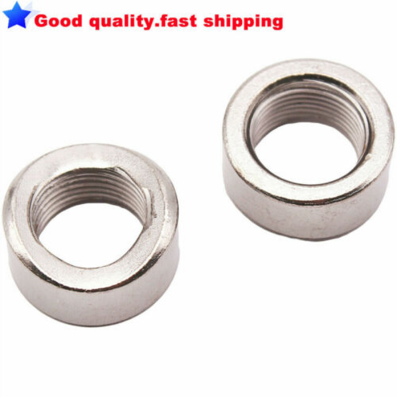 2 X Mild Steel O2 Oxygen Sensor Fitting Curve Notched Nut Bung M18 X 1. ...