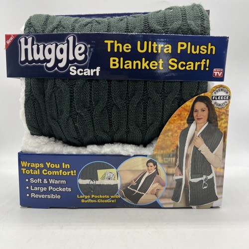 Ontel Huggle Ultra Plush Blanket Scarf Grey One Size New | eBay
