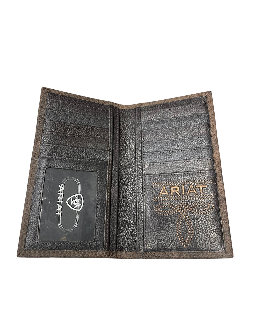 Ariat Mens Crazy Horse Leather Rodeo Checkbook Wallet | eBay