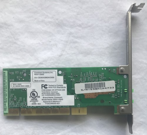 CONEXANT RD01-D850 (RD01D850) 56 Mbps PCI DATA FAX MODEM | eBay