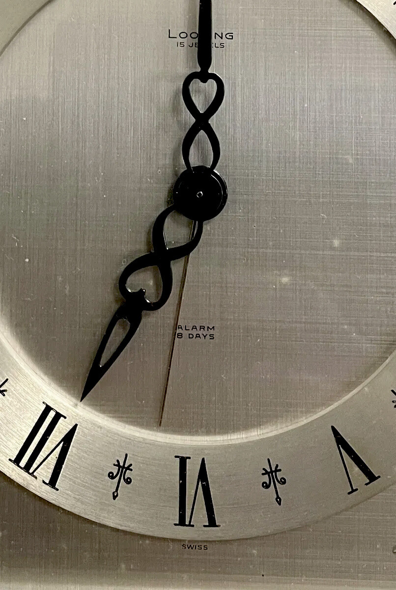 Looping Desktop Mantel Alarm Clock Swiss 8-Days 15 Jewels | eBay