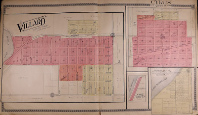 1910 Plat Map ~ VILLARD - CYRUS, POPE Co., MINNESOTA (17x29)-#23 | eBay