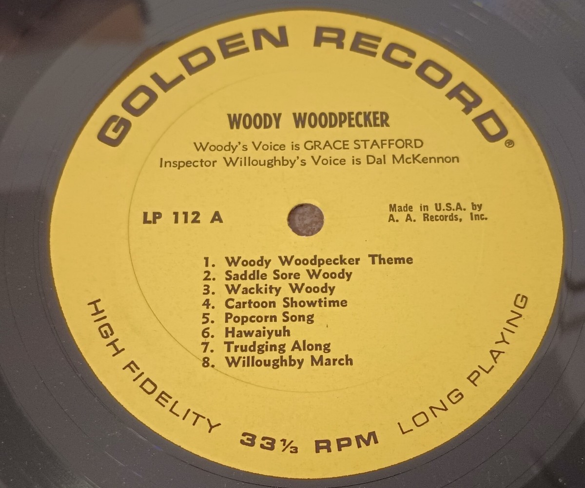 Grace Stafford Lantz Golden LP Woody Woodpecker | Children's Records