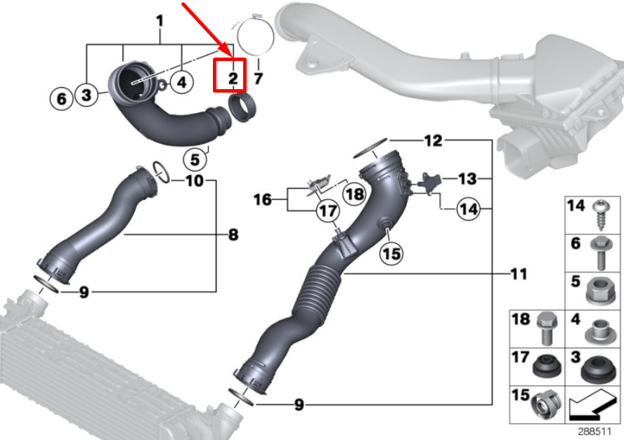 BMW 2 Coupe F87 Turbocharger Inlet Gasket 13717599291 7599291 NEW ...