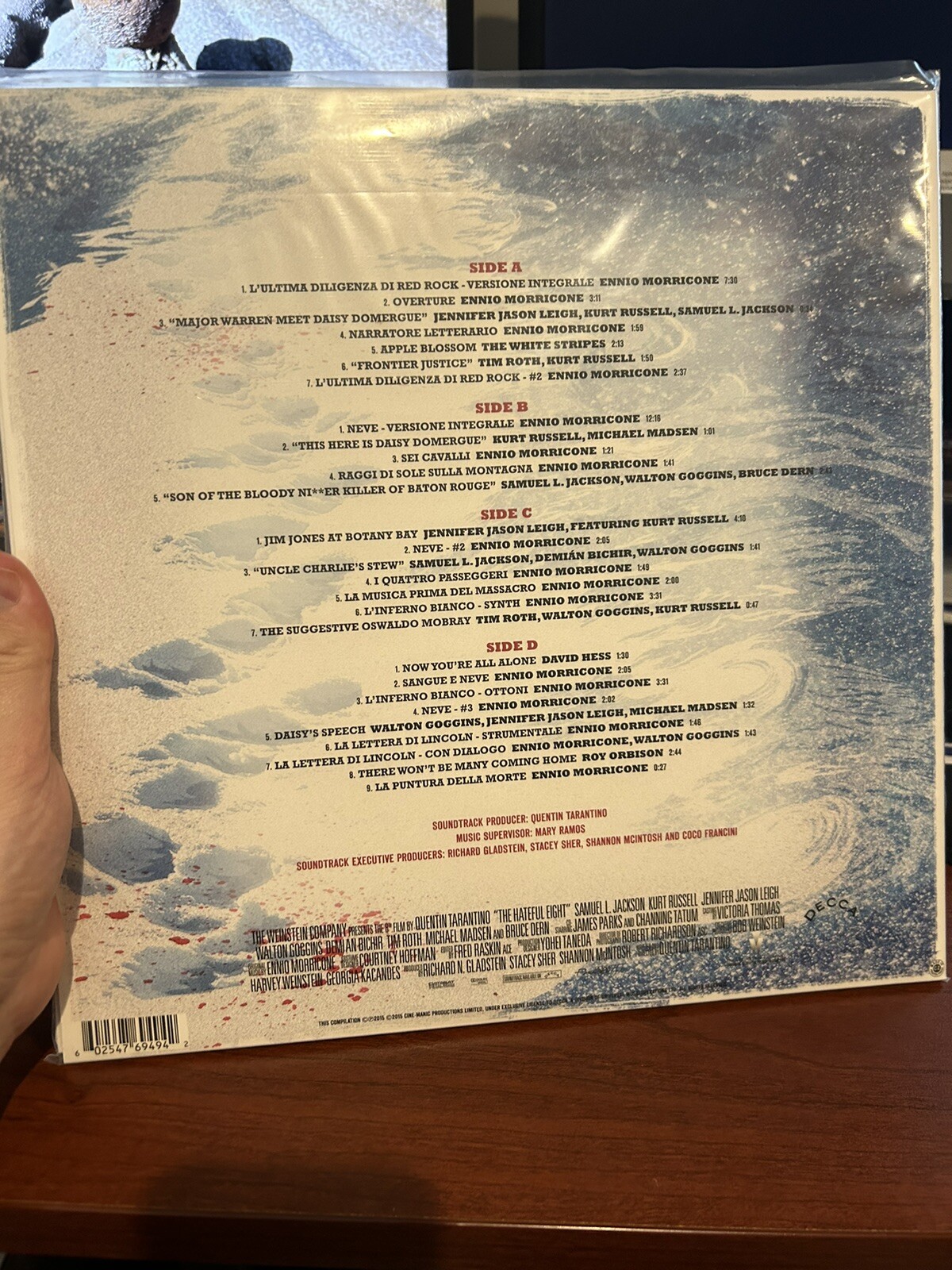 The Hateful Eight 2x LP Ennio Morricone Scored Soundtrack - Quentin ...