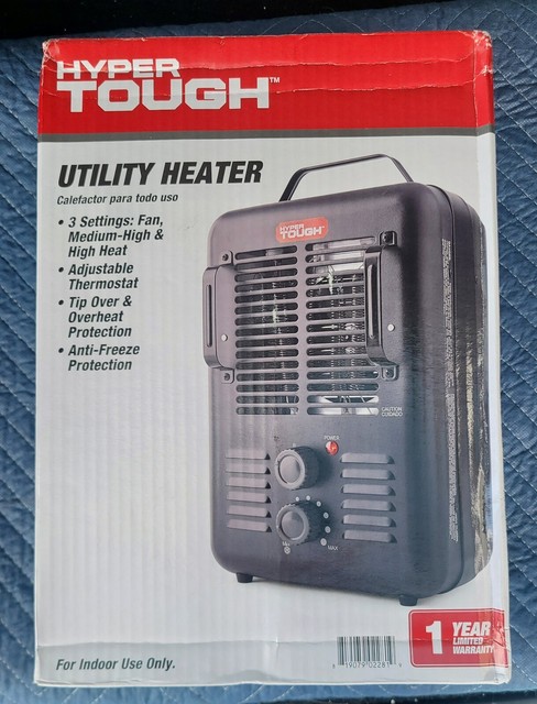 Hyper Tough Utility Space Heater, Fan-Forced Type, Indoor, 1500W ...