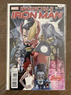 INVINCIBLE IRON MAN #6 MARVEL COMIC BOOK VARIANT HIGH GRADE 9.6 TS9-87 ...