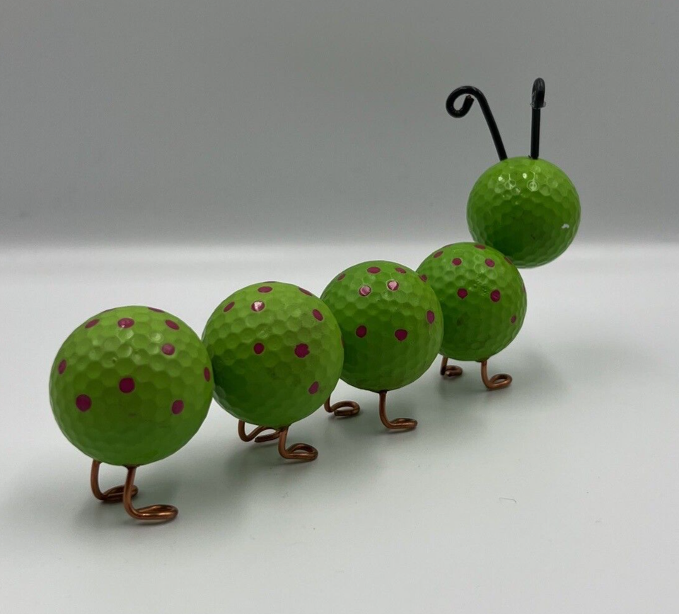 Handmade Caterpillar Made of Golf Balls Whimsical Craft | eBay