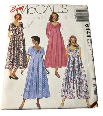 McCall's 6444 Maternity Jumpsuit and Dress Sewing Pattern - Size 6, 8 ...
