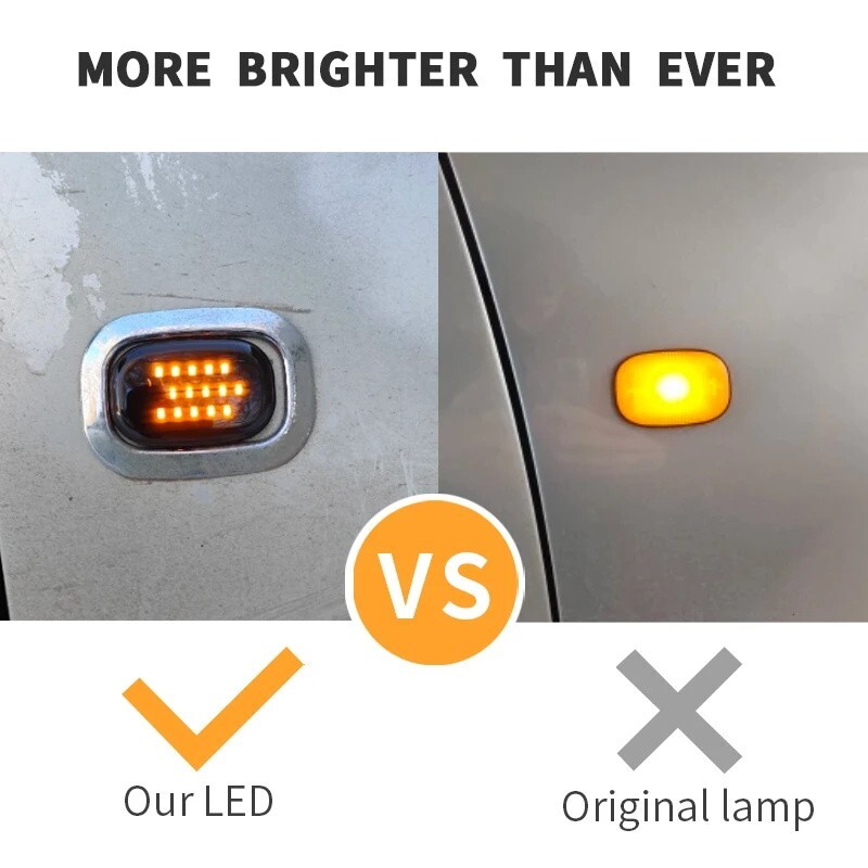 Clear Lens Amber LED Signal Side Marker Light For Toyota Supra Celica ...