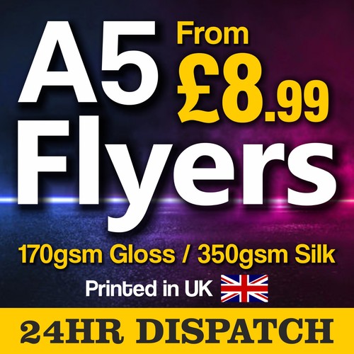 A5 Flyers Leaflets Printed Full Colour 170gsm/350gsm Silk - A5 Flyer ...