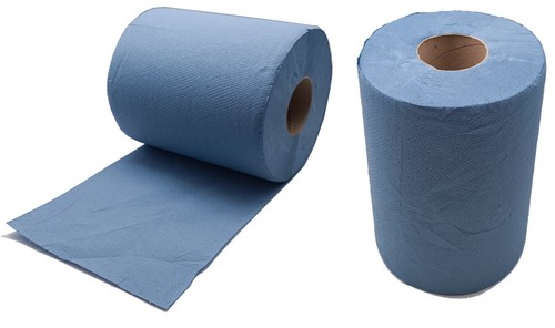 Putzpapier Reinigungspapier Blau 2x 400 Blatt-Rolle 2 lagig ...