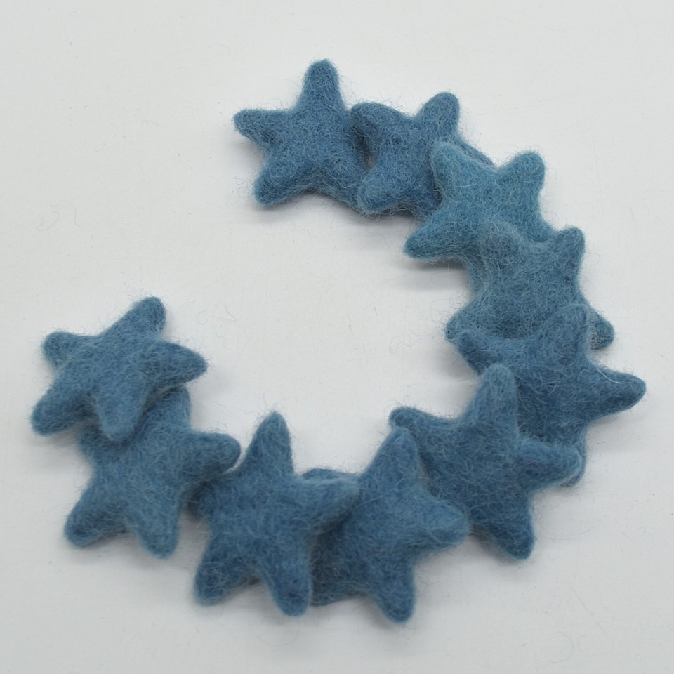 100% Wool Felt Stars- 3cm – 10 pcs - Pick from 90 Colours – Craft ...