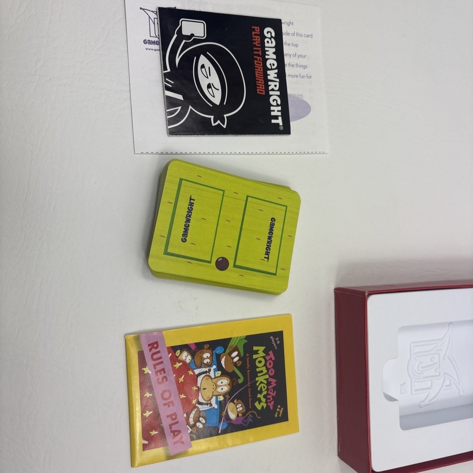 Too Many Monkeys Card Game by Gamewright – 54/55 Cards Pre-Owned | eBay