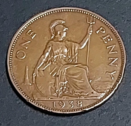 1938 UK Great Britain British One Penny George VI Coin Km#845 | eBay
