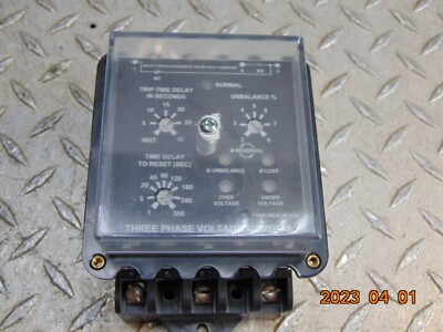 ELECTROMAGNETIC INDUSTRIES EI SPVR-480 THREE PHASE VOLTAGE MONITOR | eBay