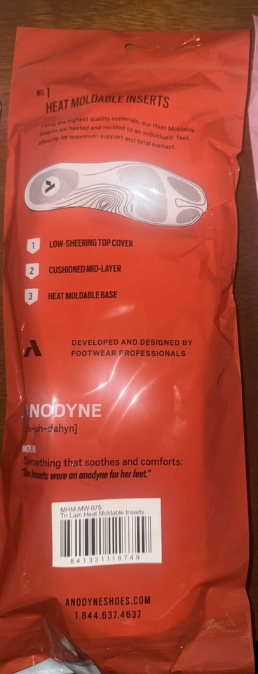 ANODYNE HEAT MOLDABLE INSERTS No 1 SIZE M 7.5 | eBay