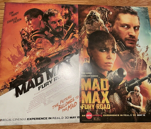 2 LOT SET Mad Max Fury Road 2015 Promo Poster 11 x 17" Furiosa AMC ...