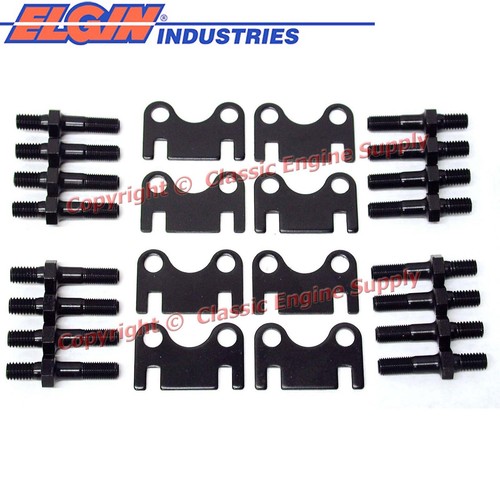 New Flat Guide Plates & 7/16" Rocker Arm Studs sb Chevy 400 383 350 327 ...