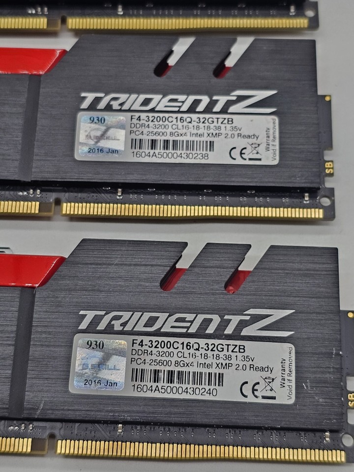 32GB G. Skill Trident Z DDR4 3200MHz Memory Module Memory Modules 32GB ...