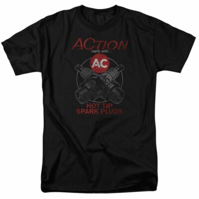 ACDelco Cross Plugs T Shirt Mens Licensed Auto Parts Tee Black | eBay