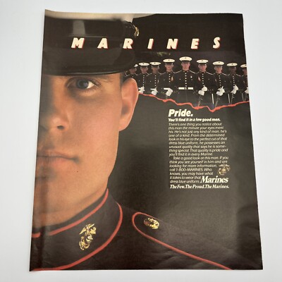 United States Marines Recruiting 1989 Print Ad 10"x12" USMC a few good ...