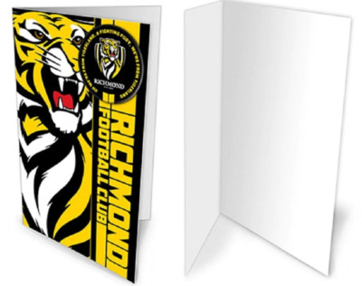Richmond Tigers Official AFL Blank Greeting Card Pin On Metal Badge ...