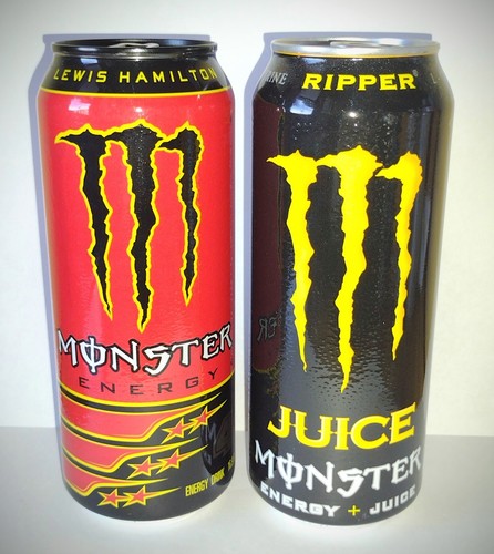 Set of 2 Monster Energy Drink Lewis Hamilton LH44 + RIPPER FULL 500mL ...