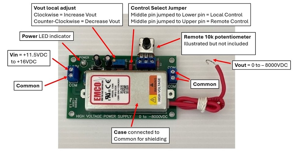 -8000VDC PROGRAMMABLE REGULATED HIGH VOLTAGE POWER SUPPLY - PMT ESL ...
