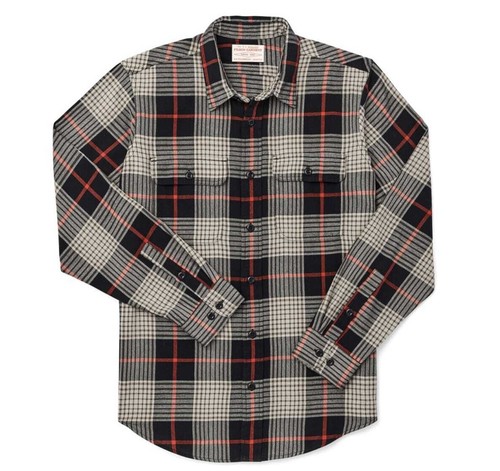 Filson Scout Shirt 20049628 Jet Black Red Grey Gray Flannel Check CC | eBay