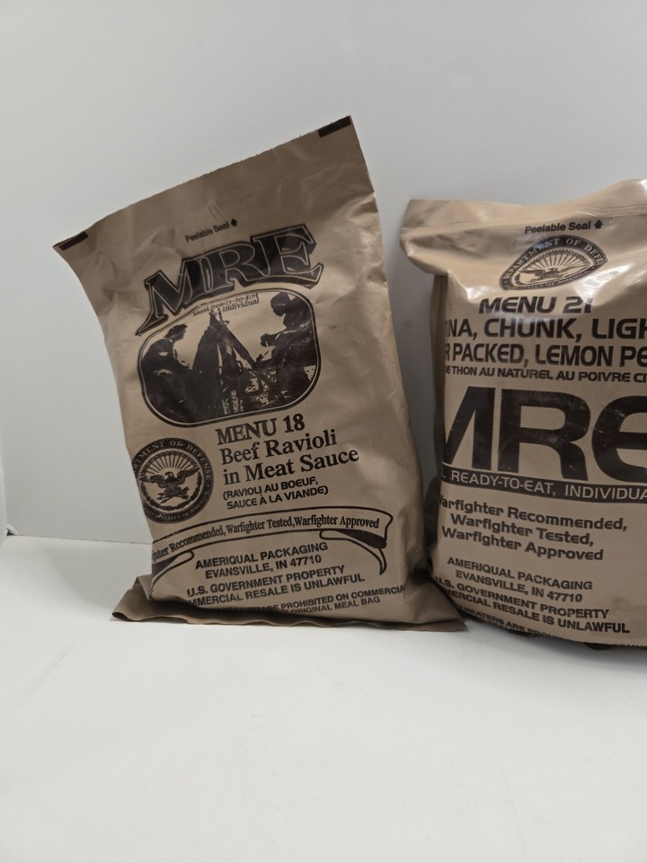 Genuine US Military MRE Meals Ready to Eat Factory Sealed X 2 | eBay