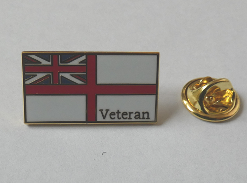 Royal Navy White Ensign Veteran pin badge - lapel badge HM Forces ...