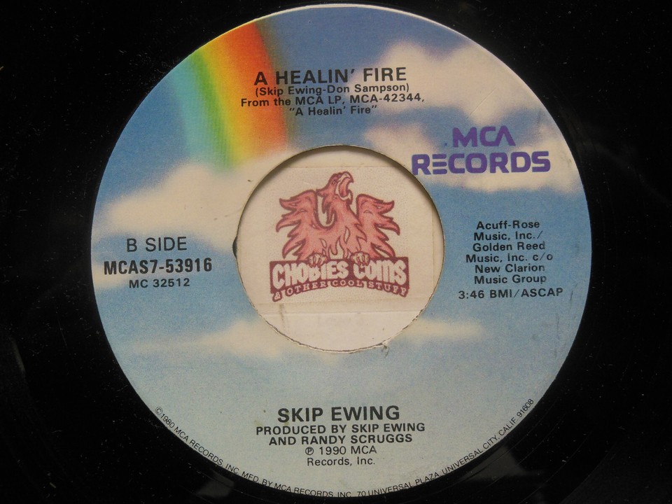 Skip Ewing – The Dotted Line / A Healin' Fire, 45 RPM EX (VD) | eBay