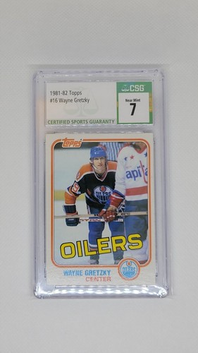 1981-82 Topps - WAYNE GRETZKY - Card #16 - EDMONTON OILERS CSG 7 Sharp ...